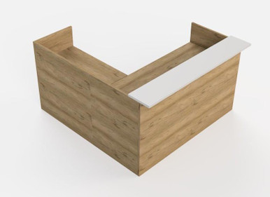 Element Contract Reversible 72x78 Contemporary Two-Tone Reception Desk