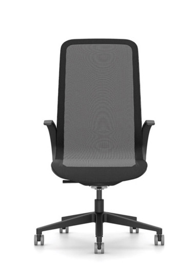 OM Seating Lorien High Back Black Mesh Conference Chair with Cantilever ...