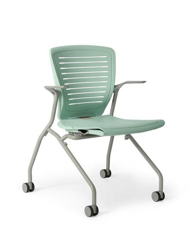 OM Seating OM5 Polypropylene Multi-Purpose Nesting Chair with Casters