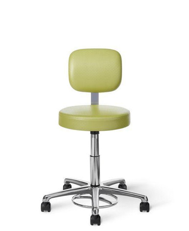 OM Seating Classic Exam Room Series Vinyl Lab Stool with Back CL15