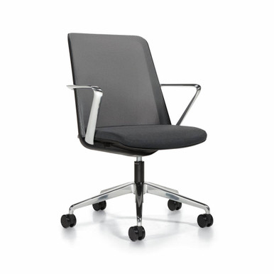 Global Prefer Mesh Back Conference Chair with Polished Arms and Base