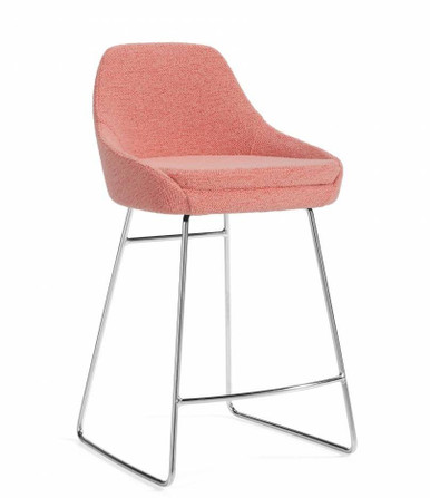 Global Drift Contemporary Metal Sled Base Counter Height Stool 8051