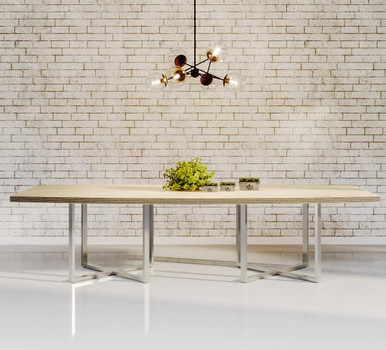 Special-T Structure Cube 9' Contemporary Metal Base Boat Shaped ...