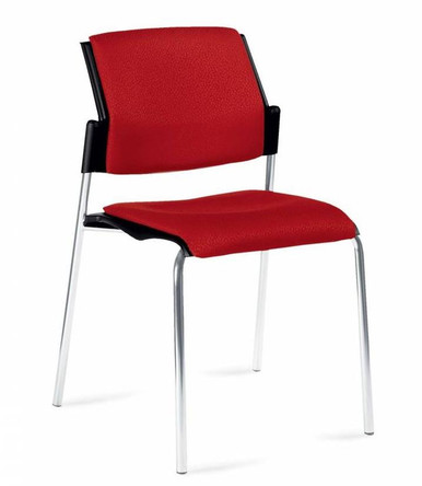 Global Sonic Armless Stacking Guest Chair with Upholstered Seat and Back 6511
