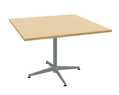 Global Anywhere Collection 42" Square Top Table with Metal Tapered ...