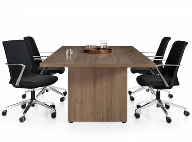 Global Anywhere Collection Rectangular Conference Table with Slab Bases ...