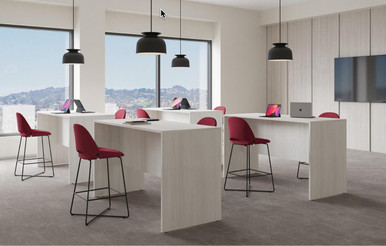 Office Source 4-Pack of 72"W x 30"D Collaborative Standing Tables OSTYP352