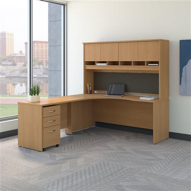 Left hand desk with drawers store