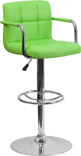 Flash Furniture Modern Green Vinyl Bar Stool