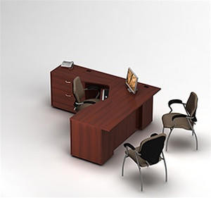 Global Zira Series Executive Desk Configuration 19