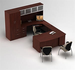 Global Zira Series Executive Desk Configuration