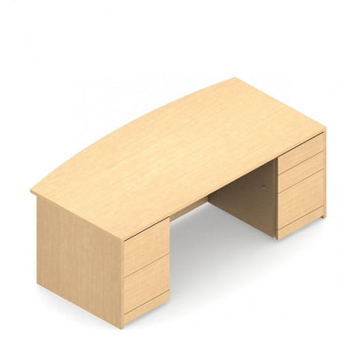 Global Adaptabilities 72" Bow Front Desk