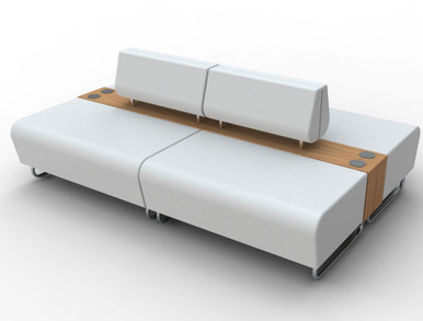 KI Hub Modular Lounge Seating Set with Optional Power