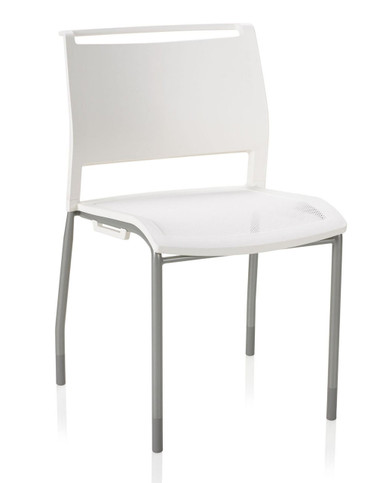 KI Opt4 Poly Back Stack Chair with Mesh Seat