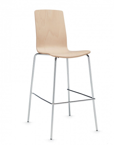 Global Sas Wood Bar Height Stack Stool
