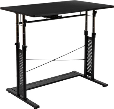 Flash Furniture Small Black Height Adjustable Computer Table