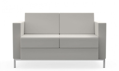 Global Citi Square 2 Seat Leather Sofa