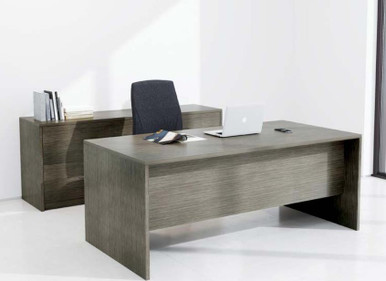 Global Genoa 72" x 36" Executive Desk with Lateral File Cabinets