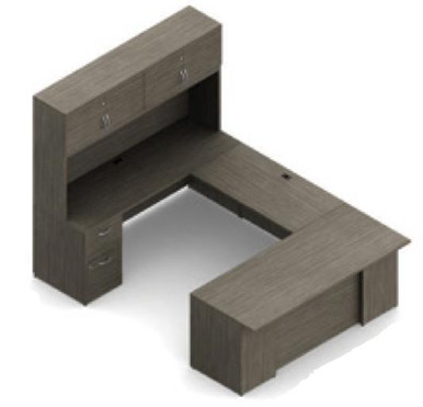 Global Zira Modern U-Desk Configuration