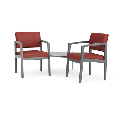 Lesro Lenox Wood Guest Chairs with Corner Connecting Table LW2301