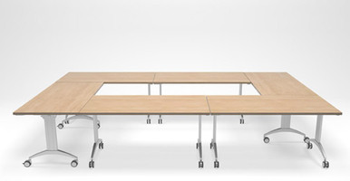 Special-T Link 8 Piece Conference Training Table Layout