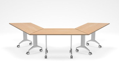 Special-T 6 Person Flip Top Trapezoid Table Configuration