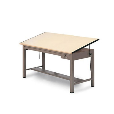 Safco Ranger Steel 4-Post 60"W x 37.5"D Commercial Drafting Table with ...