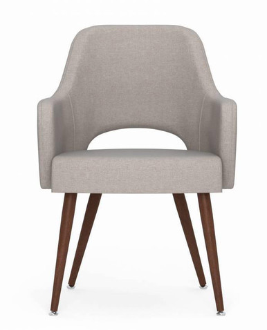 Global Erin Mid Century Modern Guest Reception Chair with Wood Legs GC36532