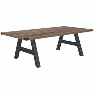 Office Source Epitome Rustic Industrial Conference Room Table IDC9648