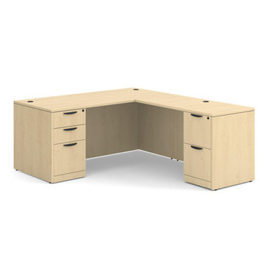 Office Source OS Laminate Collection the 66"W x 77"D L-Shaped Desk ...