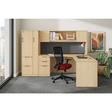 Office Source OS Laminate L-Shaped Desk Layout OS244