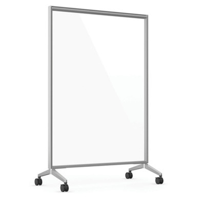 Office Source Spry Clear Acrylic 48"W Mobile Interior Divider MCAB4872