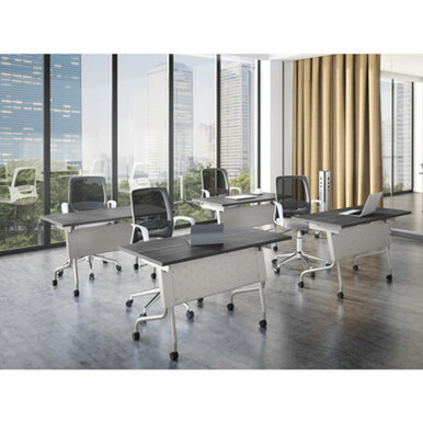 Office Source 4 Piece 48"W x 24"D Flip Top Training Tables Package OST03