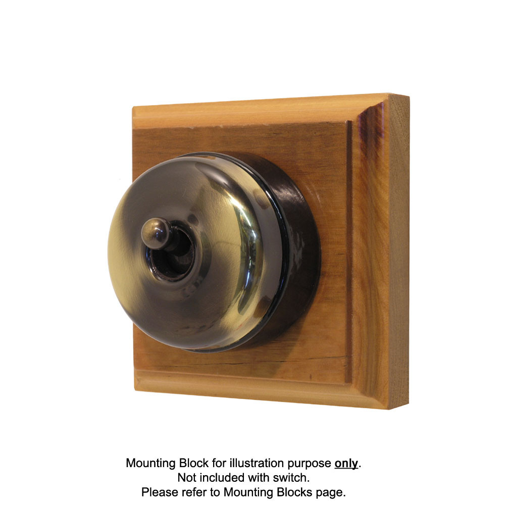 Genuine Clipsal Classic Switch With Black Porcelain Base - Antique ...