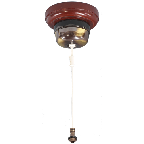Ceiling Switch with Antique Brass Cover / White Pull Cord - Classic ...