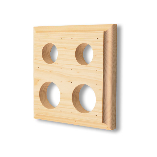 Bungalow/Tudor Switch Plain Pine Mounting Block - 4 Gang Square - 15P ...