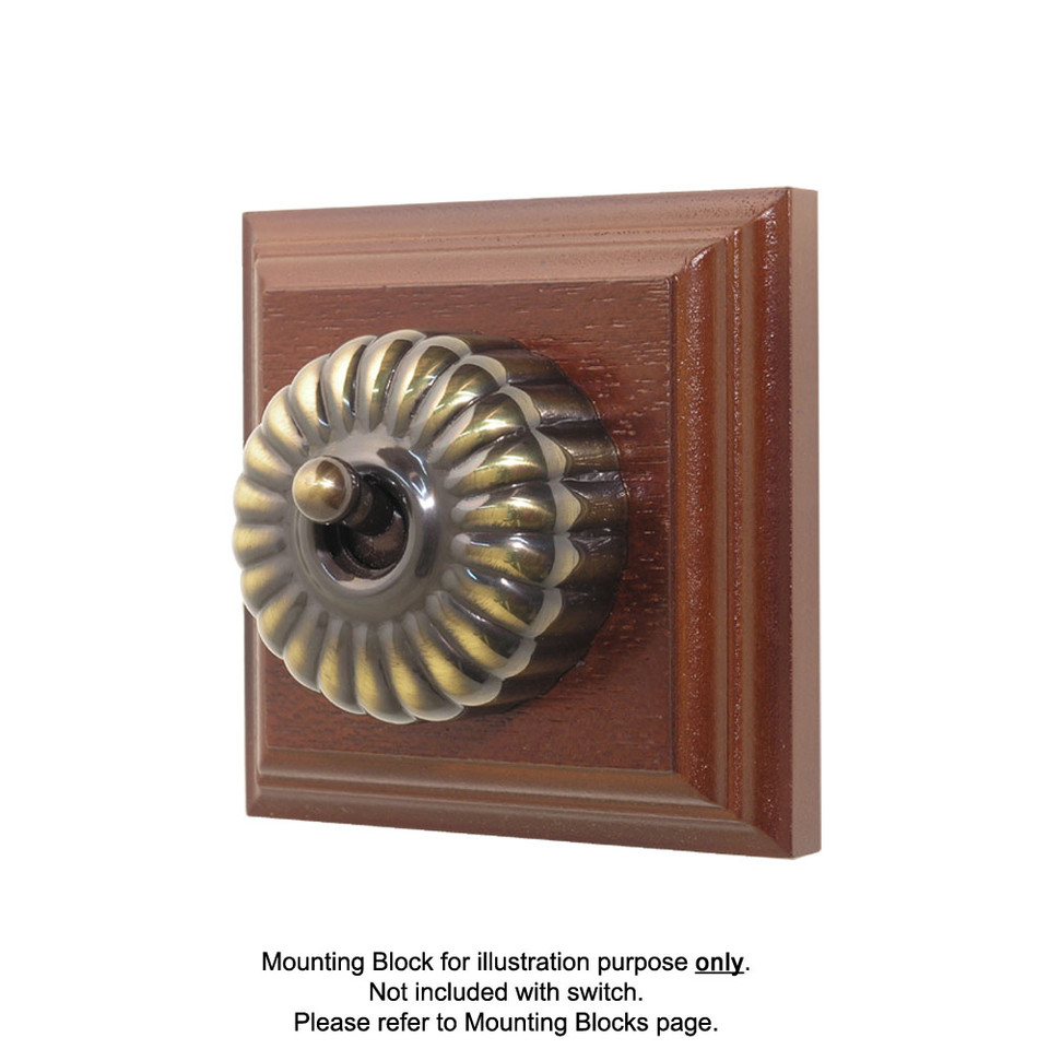 Heritage Classic Electric Switch Fluted - Antique Brass 45AB - Classic ...