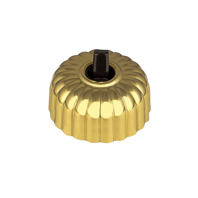 Fluted Brass Switch with Bakelite Brown Dolly - 45/2B PB - Classic ...