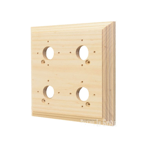 Classic Plain Pine Mounting Block - 4 Gang Square - 40P - Classic ...