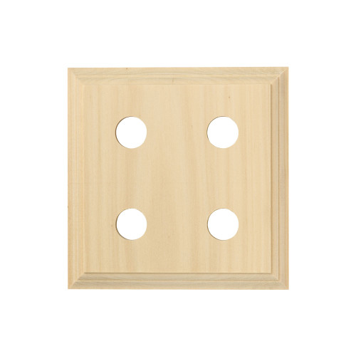 Pine Mounting Block - 4 Gang Square -Traditional Profile - Classic ...