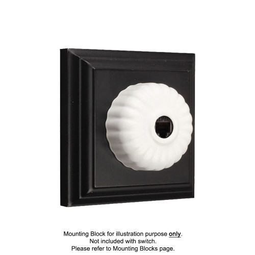 White Clipsal Heritage Fluted Data/Network Sockets - Classic Switches ...