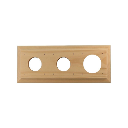 Bungalow GPO/Power Outlet Plain Pine Mounting Block - 3 Gang Oblong ...