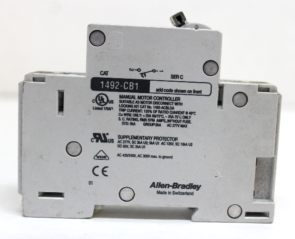 Allen Bradley 1492-CB1 G 070 7A, 1 Pole, 277V Circuit Breaker