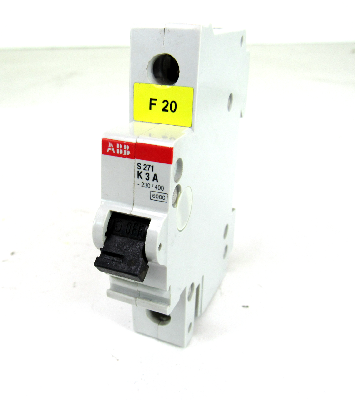 ABB S271 K3A Circuit Breaker, 230/400V, 277/480V AC, 3 Amp, 1-Pole