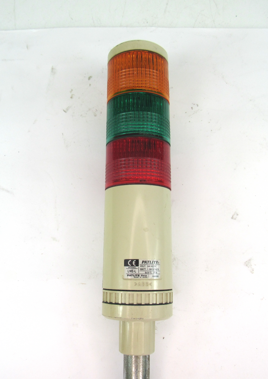 Patlite LME-L Signal Light Tower, Red, Amber, Green 24 Vac/Vdc
