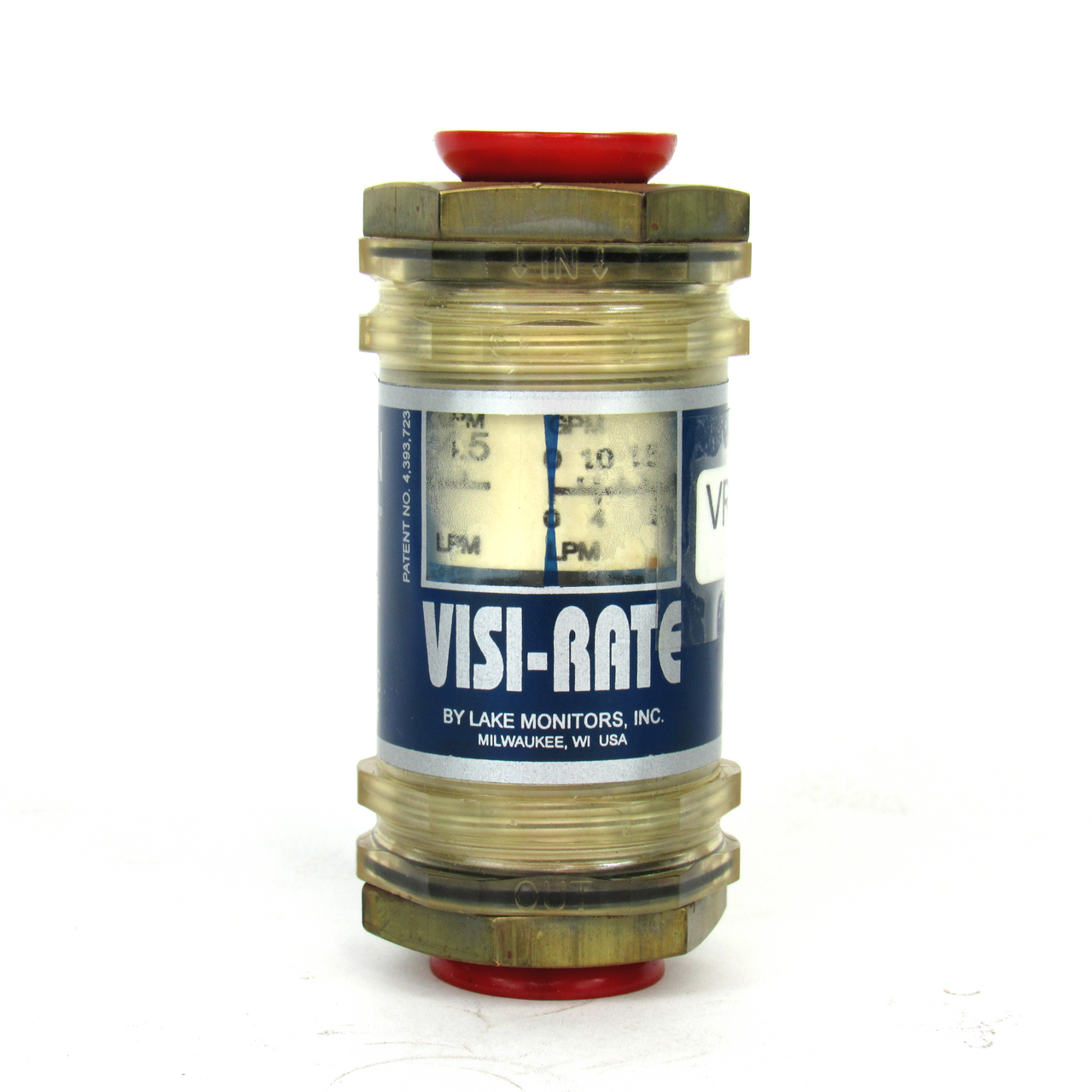 Lake Monitors VRB-BH-05 Visi-Rate Flowmeter and Indicator, 200 PSI