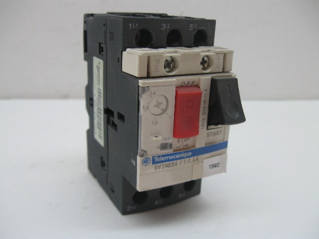 Telemecanique GV2-ME06 1-1.6A Manual Motor Starter with Adjustable Overload