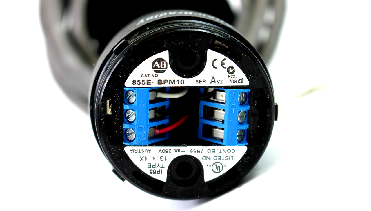 Allen Bradley 855E-BPM10 Ser. A Stack Light Control Tower w/ Red, Amber ...