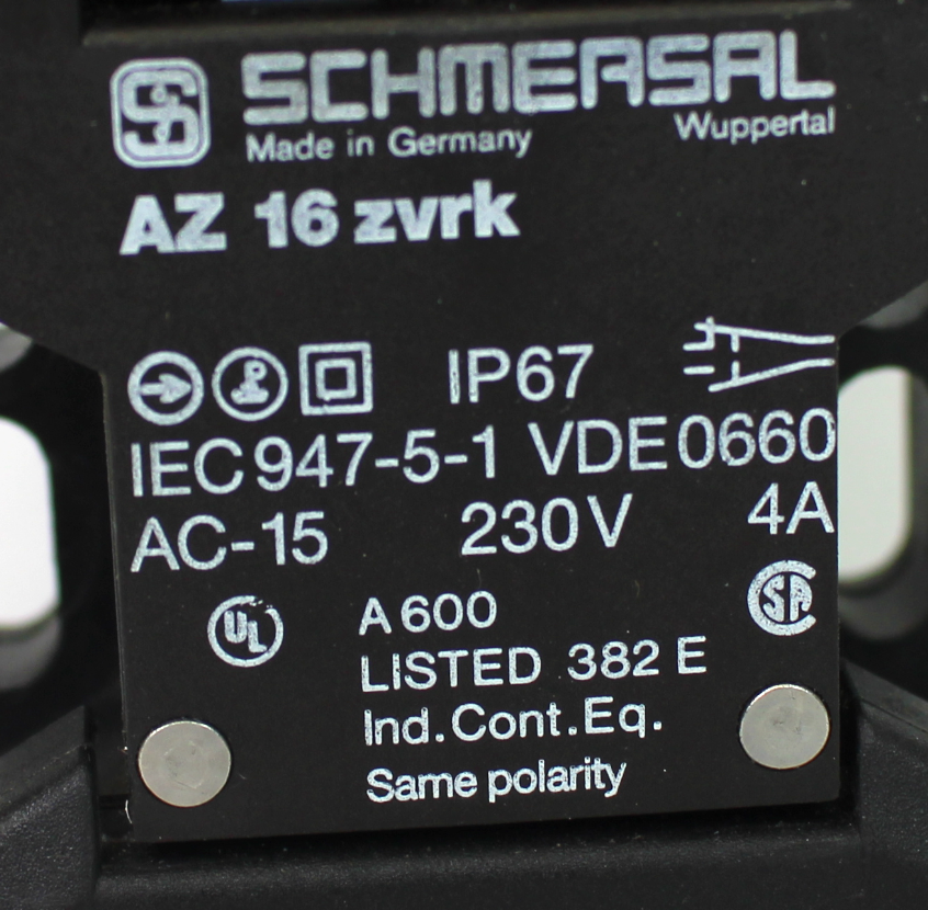 Schmersal AZ 16 ZVRK Interlock Safety Switch