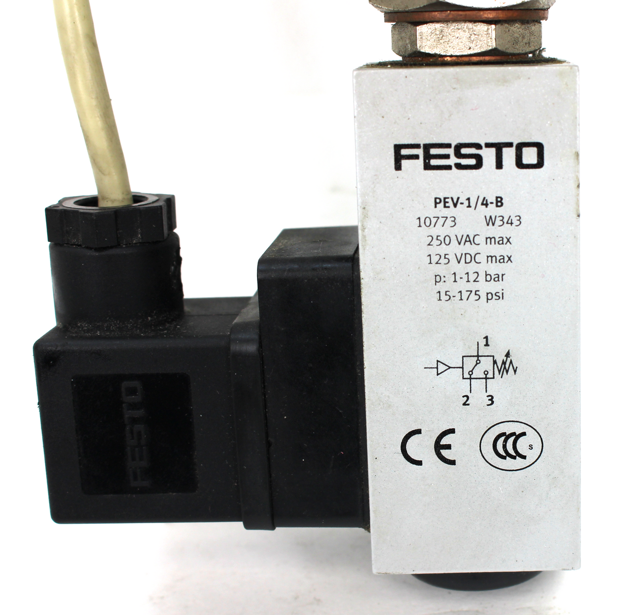 Festo FRM-D-MIDI Branching Module 16 PSI w/ PEV-1/4-B Pressure Switch ...